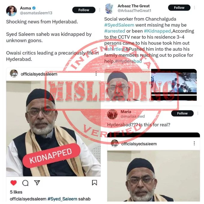 Hyderabad Police Arrested Social Activist Syed Saleem: Verified
