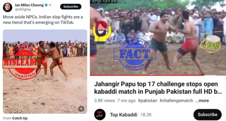 Fact-Check: Viral Slap Kabaddi from Pakistan identified as Indian