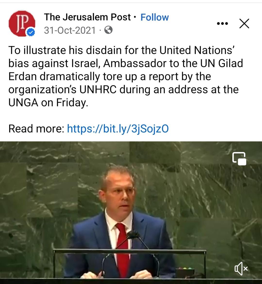 Old Video of Israel's Envoy To The UN Gilad Erdan Resurfaced