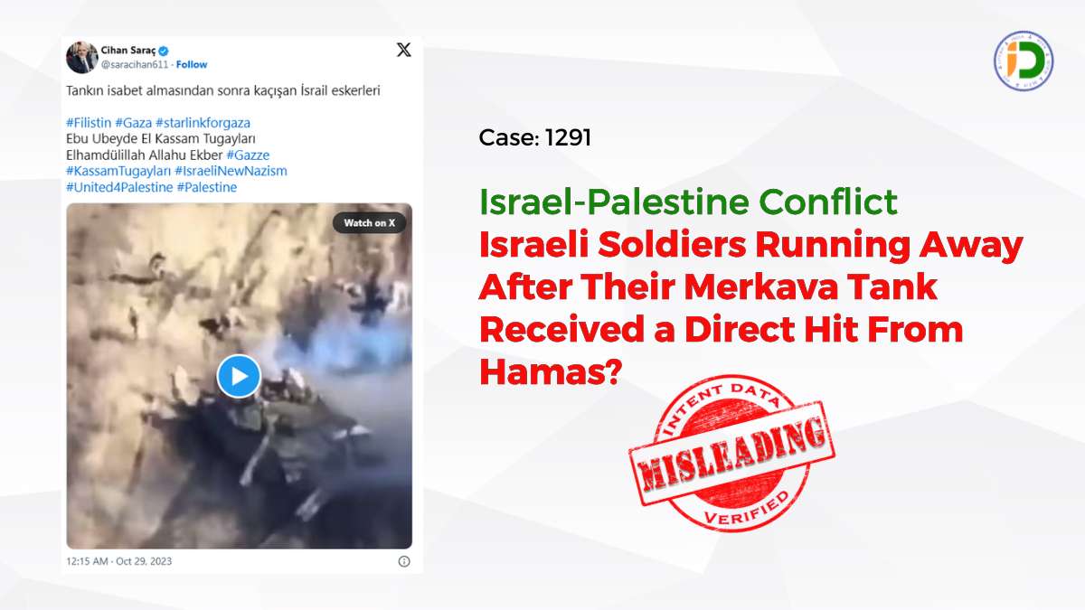 Israeli soldiers' Merkava tank hit by Palestinian freedom fighters?