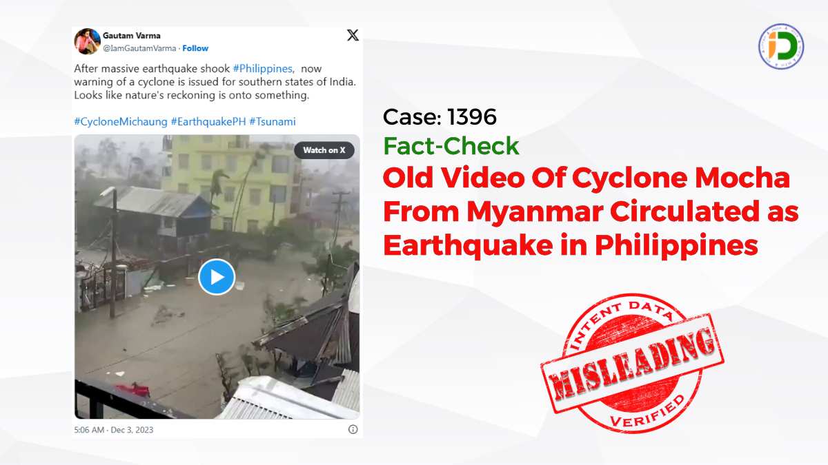 Old Video of cyclone Mocha from Myanmar Circulated : Fact