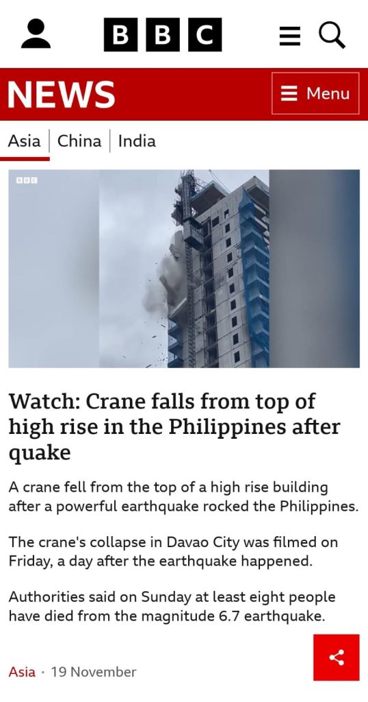Earthquake in the Philippines is from December 2nd, 2023?