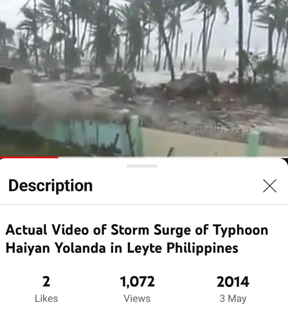 Typhoon video resurfaced as Earthquake in Philippine