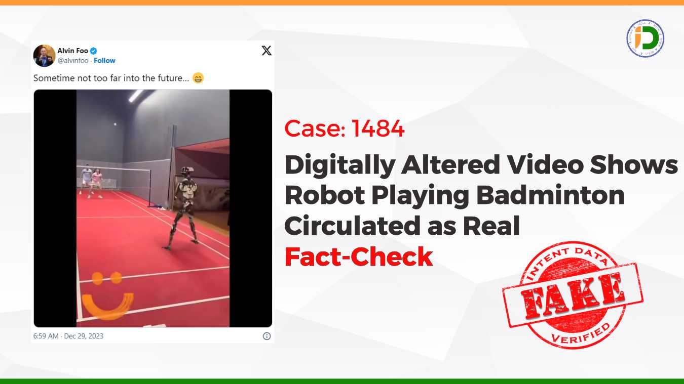 Robot playing badminton with a man and a woman? : Fact