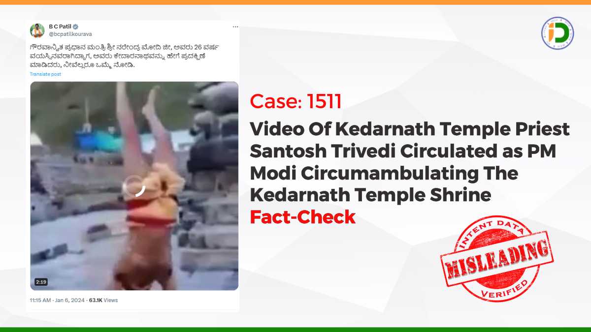 Narendra Modi walking on his hands at the Kedarnath temple?