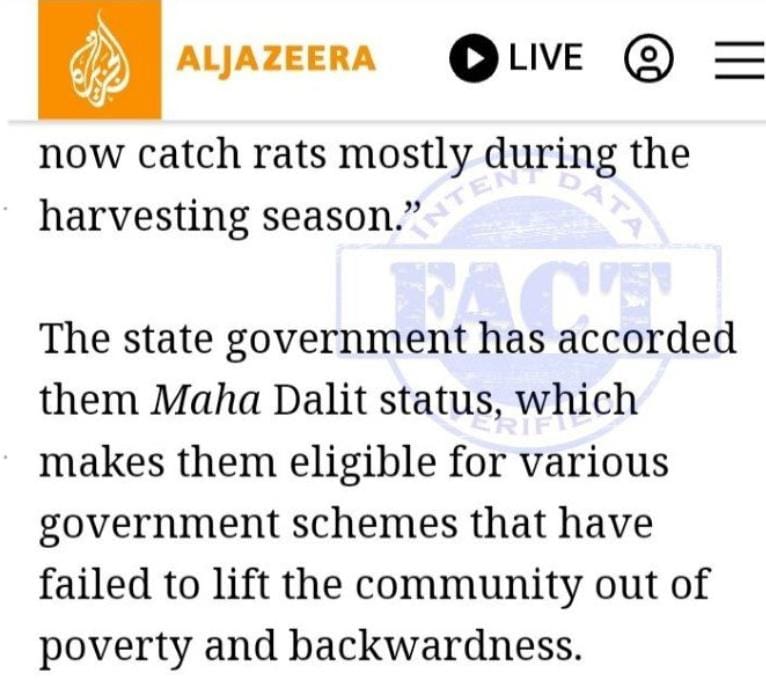 Brahman Forced Dalits(Musahars) of Bihar to Eat Only Rats?