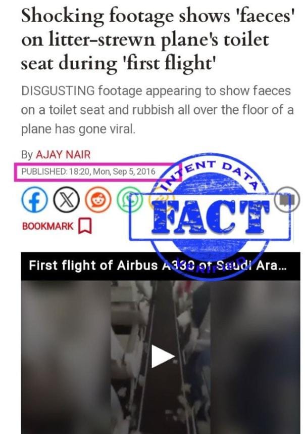 Garbage and feces in British Airways flight from India to London?