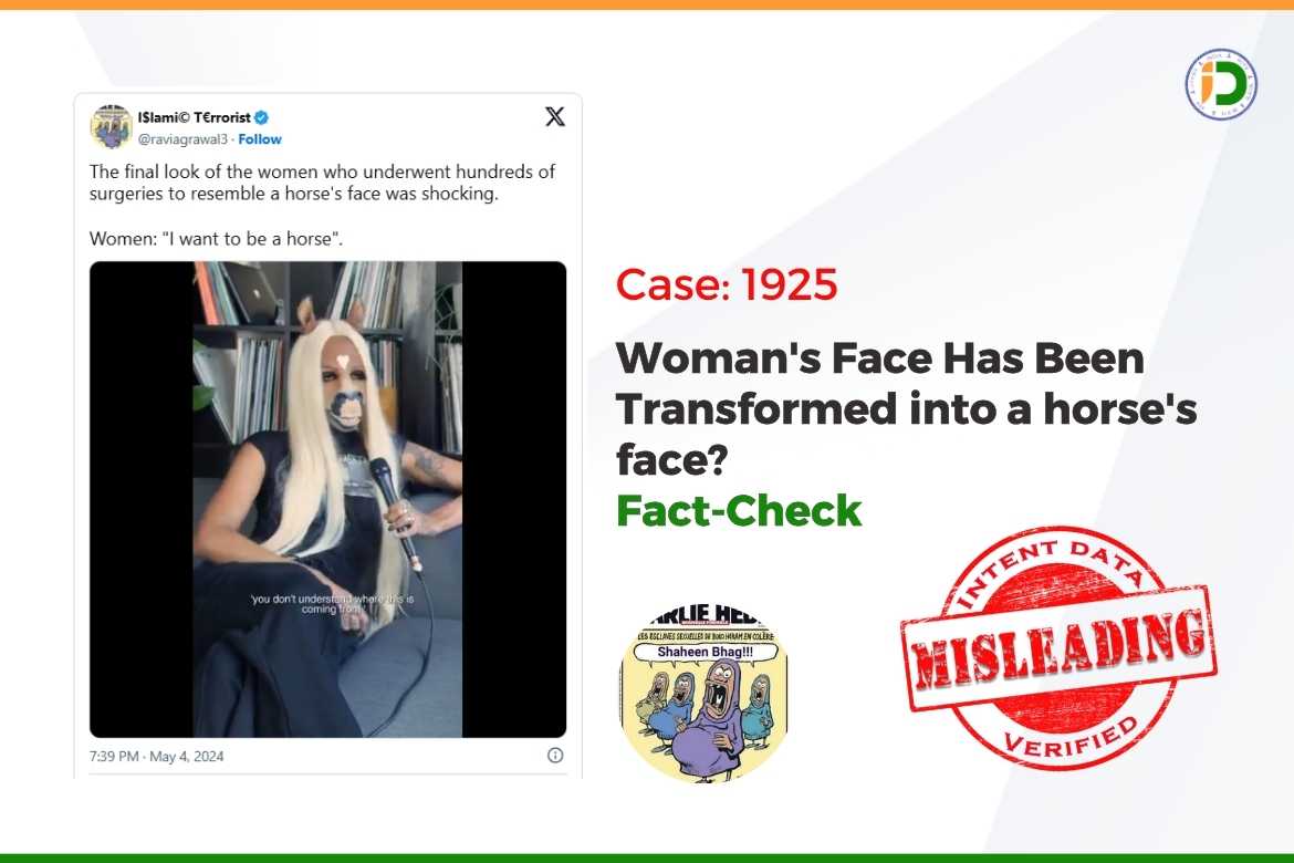 Woman's Face Has Been Transformed into a horse's face?