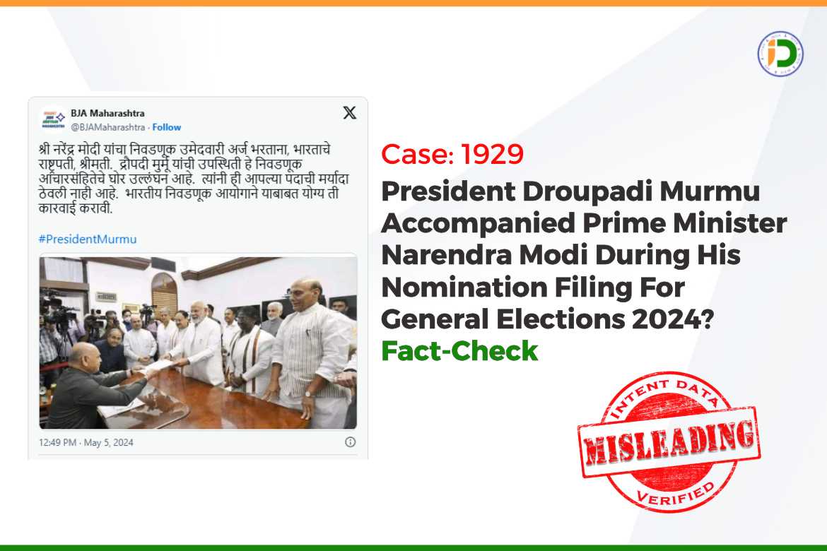 President Murmu accompanied Modi during his nomination filing?