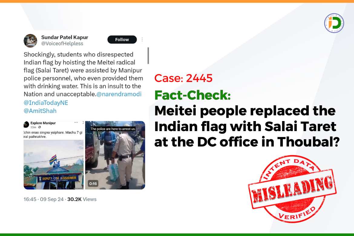 Fact Check: Meitei people replaced the Indian flag with Salai Taret at ...