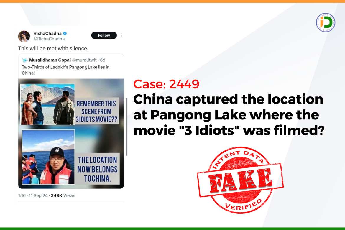 Fact Check: China captured the location at Pangong Lake where the movie ...