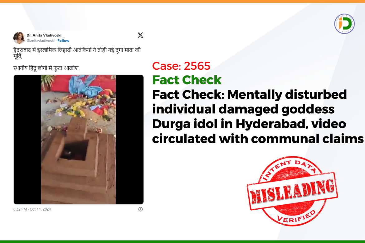Fact Check: Mentally disturbed individual damaged goddess Durga idol in ...