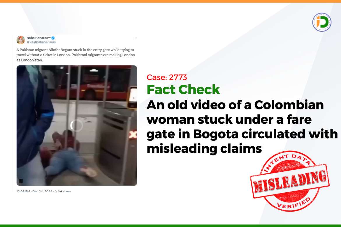 Fact Check: An old video of a Colombian woman stuck under a fare gate in Bogota circulated with ...