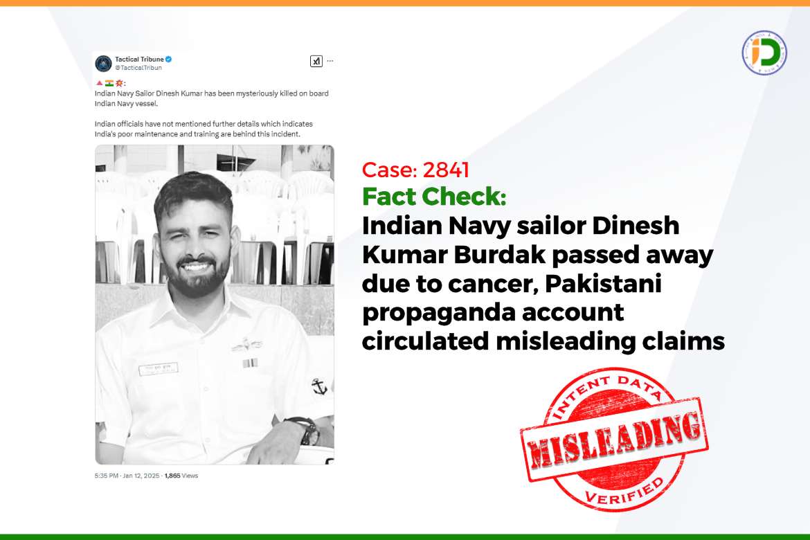 Fact Check: Indian Navy sailor Dinesh Kumar Burdak passed away due to cancer, Pakistani ...