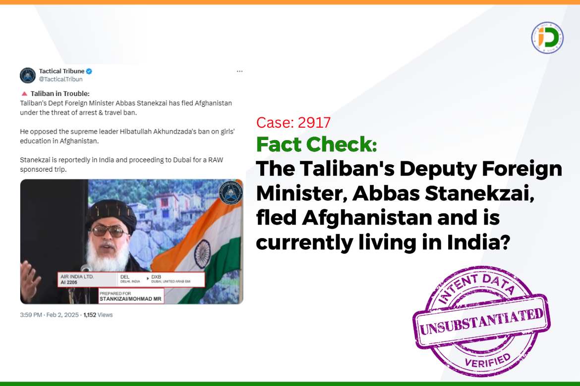 Fact Check: The Taliban's Deputy Foreign Minister, Abbas Stanekzai ...