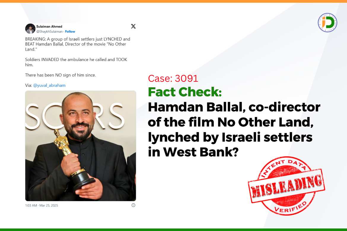 Fact Check: Hamdan Ballal, co-director of the film No Other Land ...