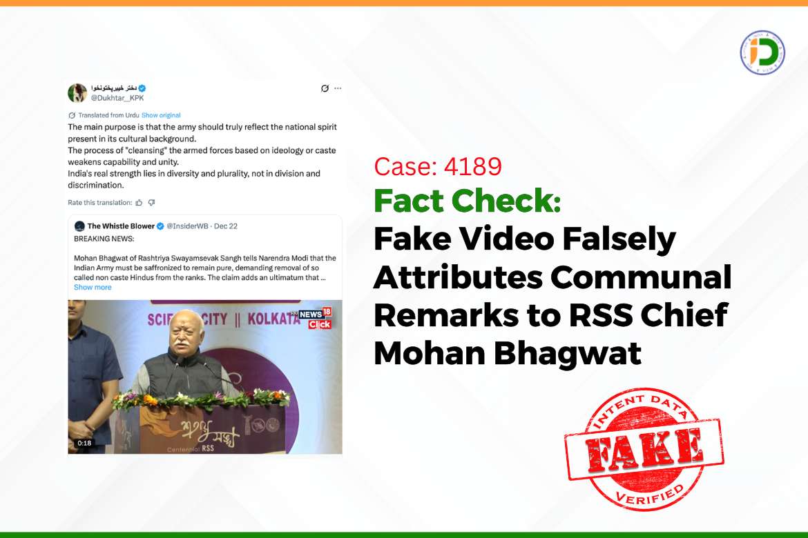 Fact Check: Fake Video Falsely Attributes Communal Remarks to RSS Chief ...